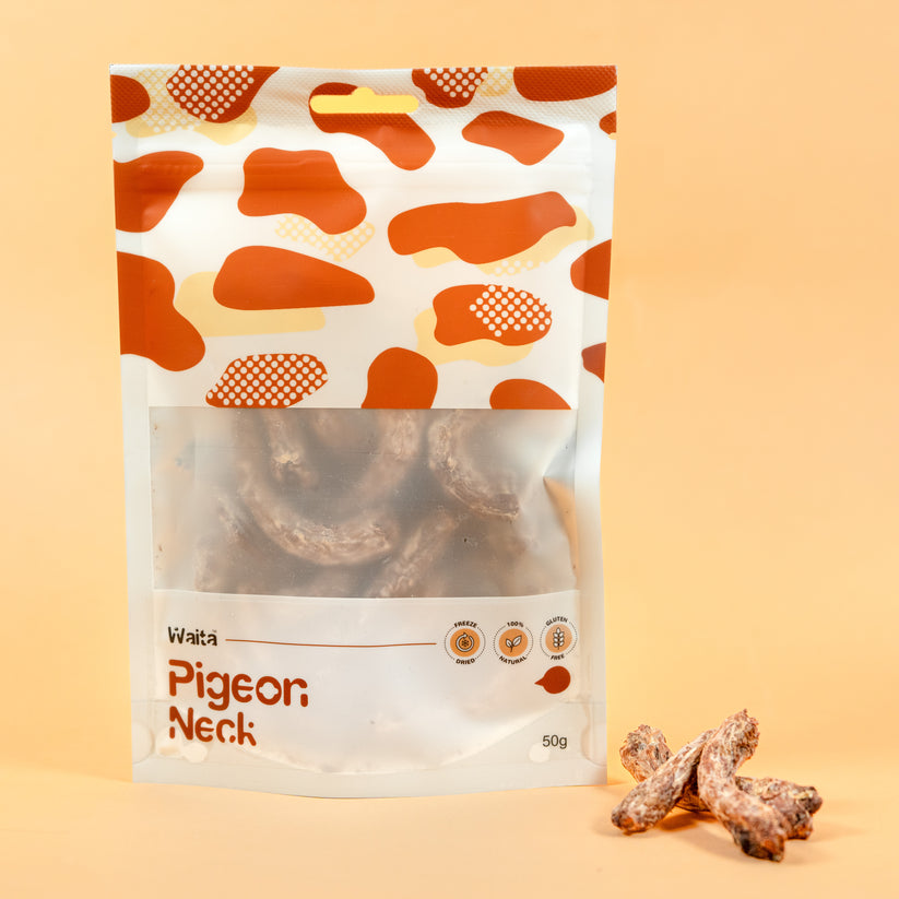 Waita Freeze Dried Pigeon Neck 50g/500g – Waita Pets - Freeze-Dried ...
